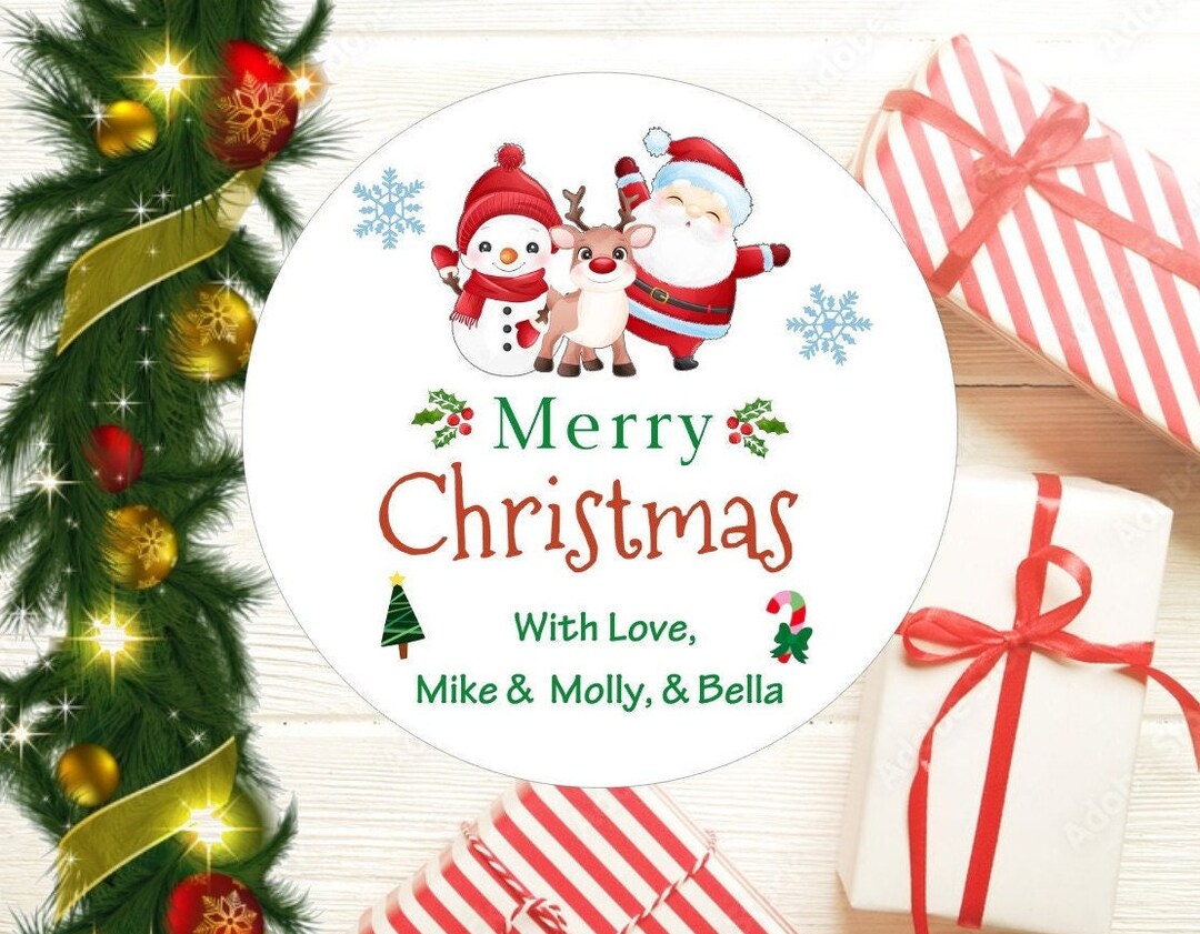 From Santa, Personalized Christmas Stickers, Christmas Stickers ...