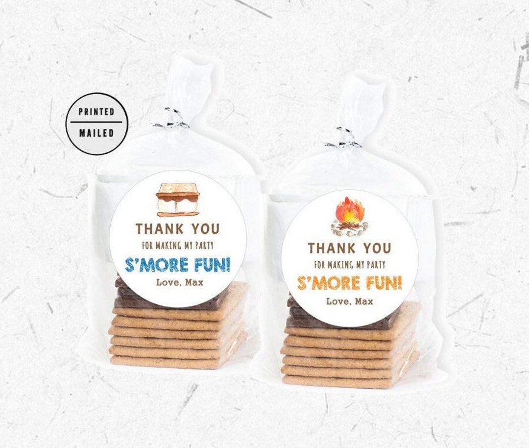 S'mores Favor Stickers, S'mores Birthday Favors, S'mores Favor Labels ...