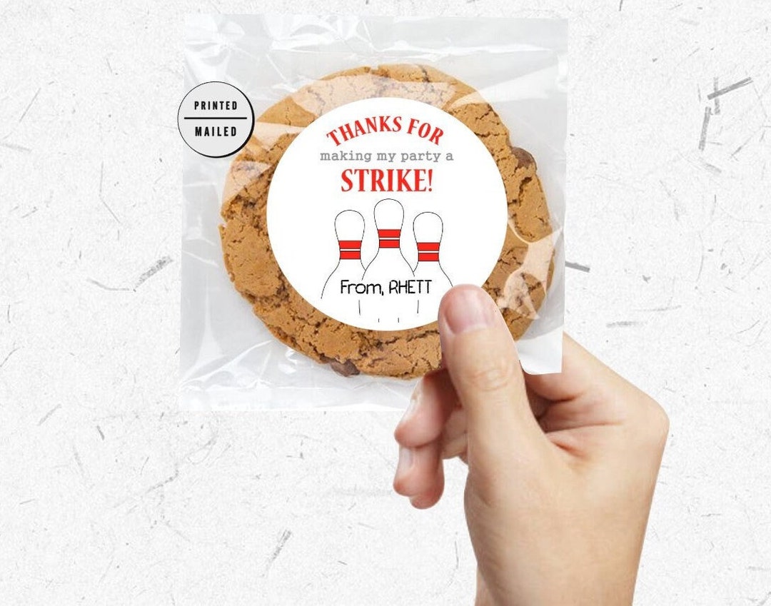 Personalized Bowling Birthday Party Stickers, Bowling Birthday Theme ...