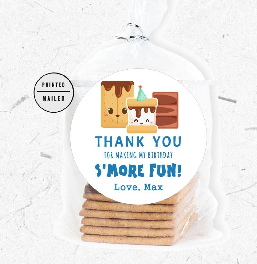 S'mores Favor Stickers, S'mores Birthday Favors, S'mores Favor Labels ...