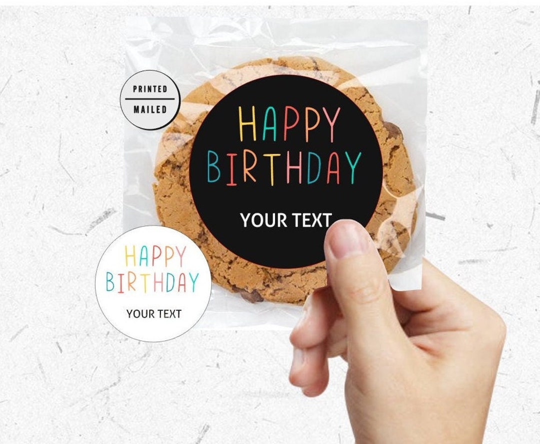 Birthday Sticker, Custom Happy Birthday Sticker, Personalized Birthday ...