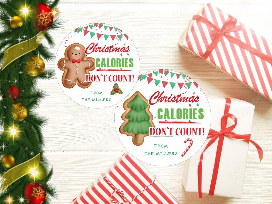 Christmas Baking Label, Christmas Calories Don't Count, Holiday, Baked ...