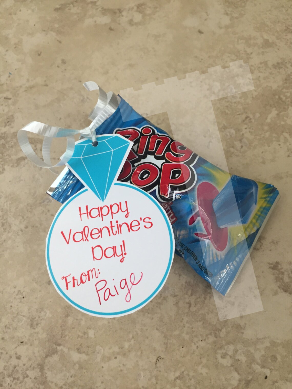 Ring Pop Valentine's Day Tags Instant Download Ring Pop Valentines Tag ...