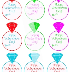 Ring Pop Valentine's Day Tags - Instant Download - Ring Pop Valentines ...