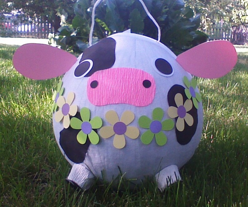 Cow Pinata With Flowers | Etsy