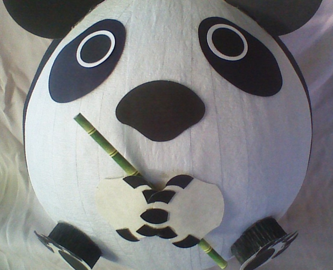 Panda Pinata With Bamboo. Panda Birthday Party. Zoo Party - Etsy