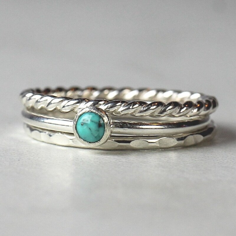 Turquoise Silver Ring - Etsy