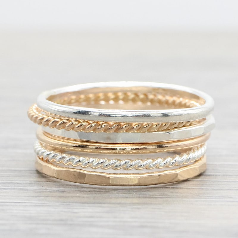Rings Mix Metal - Etsy