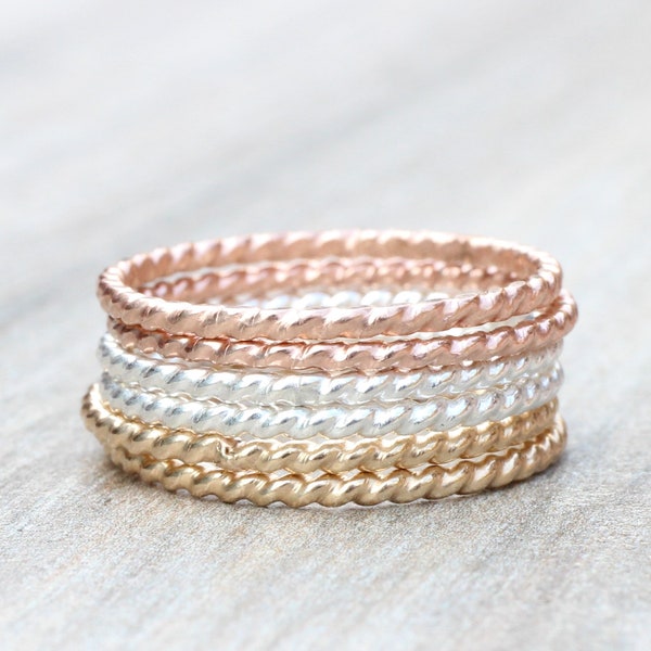 Stackable Rings - Etsy