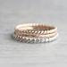 Silver Gold and Rose Gold Stackable Rings // Set of 3 Simple Sterling ...