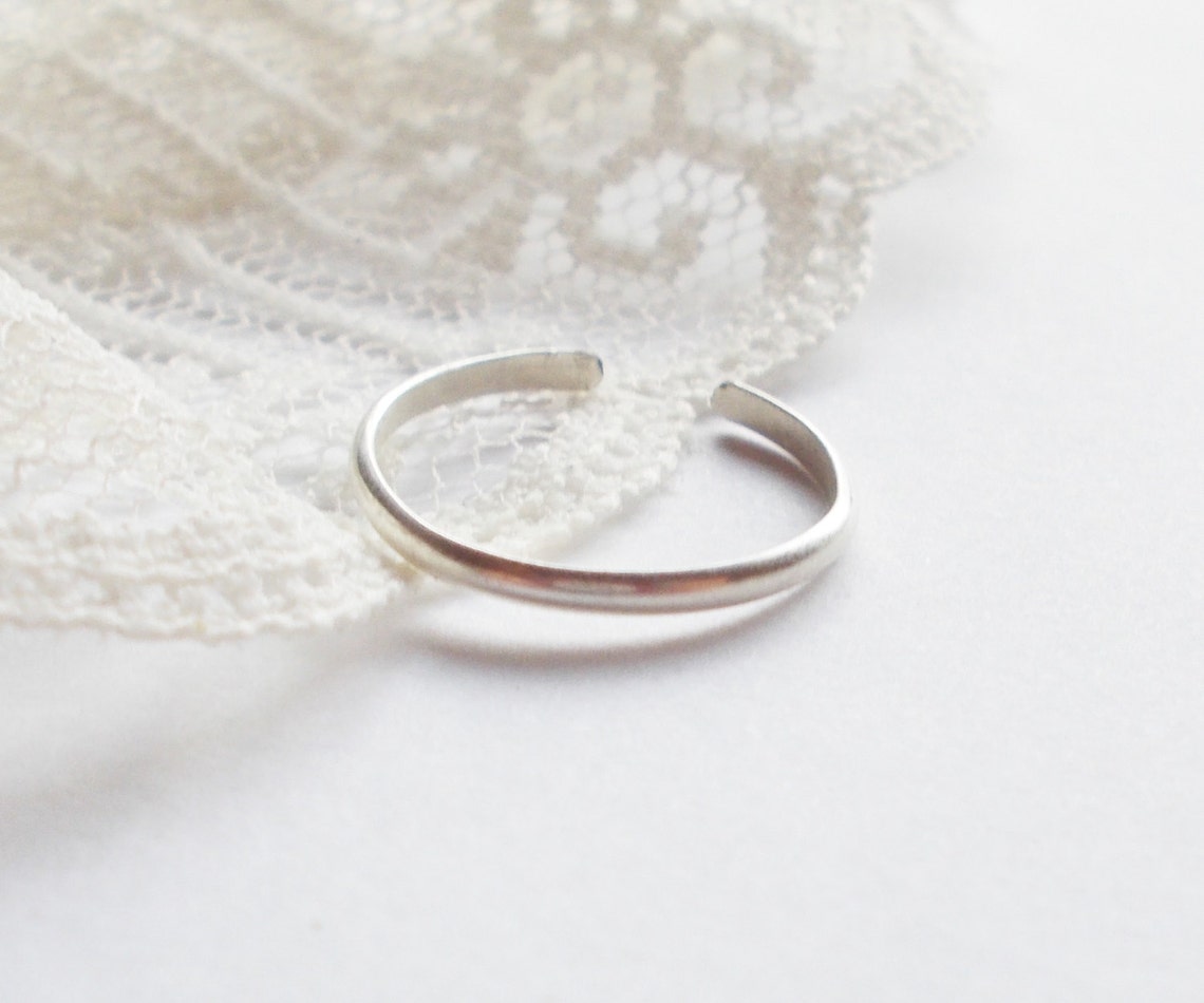 Adjustable Sterling Silver Toe Ring Simple Toe Ring | Etsy