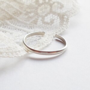 Adjustable Sterling Silver Toe Ring Simple Toe Ring - Etsy
