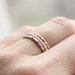 Stacking Rings // Set of 3 Simple Sterling Silver and Rose Gold ...