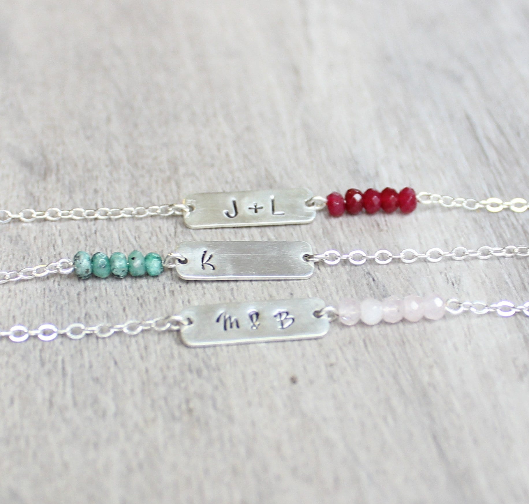 Initial Bar Bracelet // Custom Name Bracelet // Personalized | Etsy