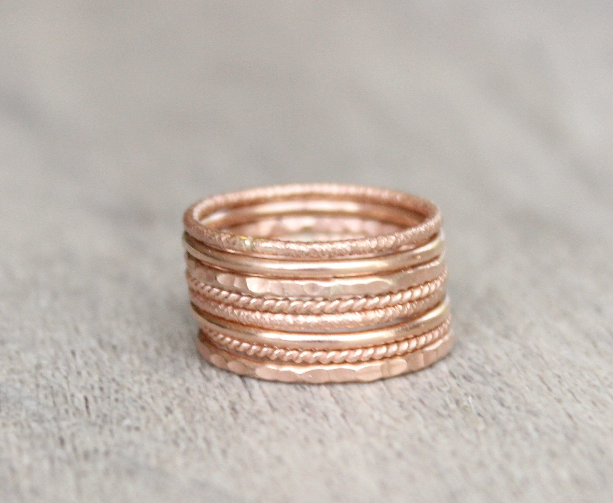 Sterling Silver Stacking Ring Set // Set of 8 Sterling Silver | Etsy