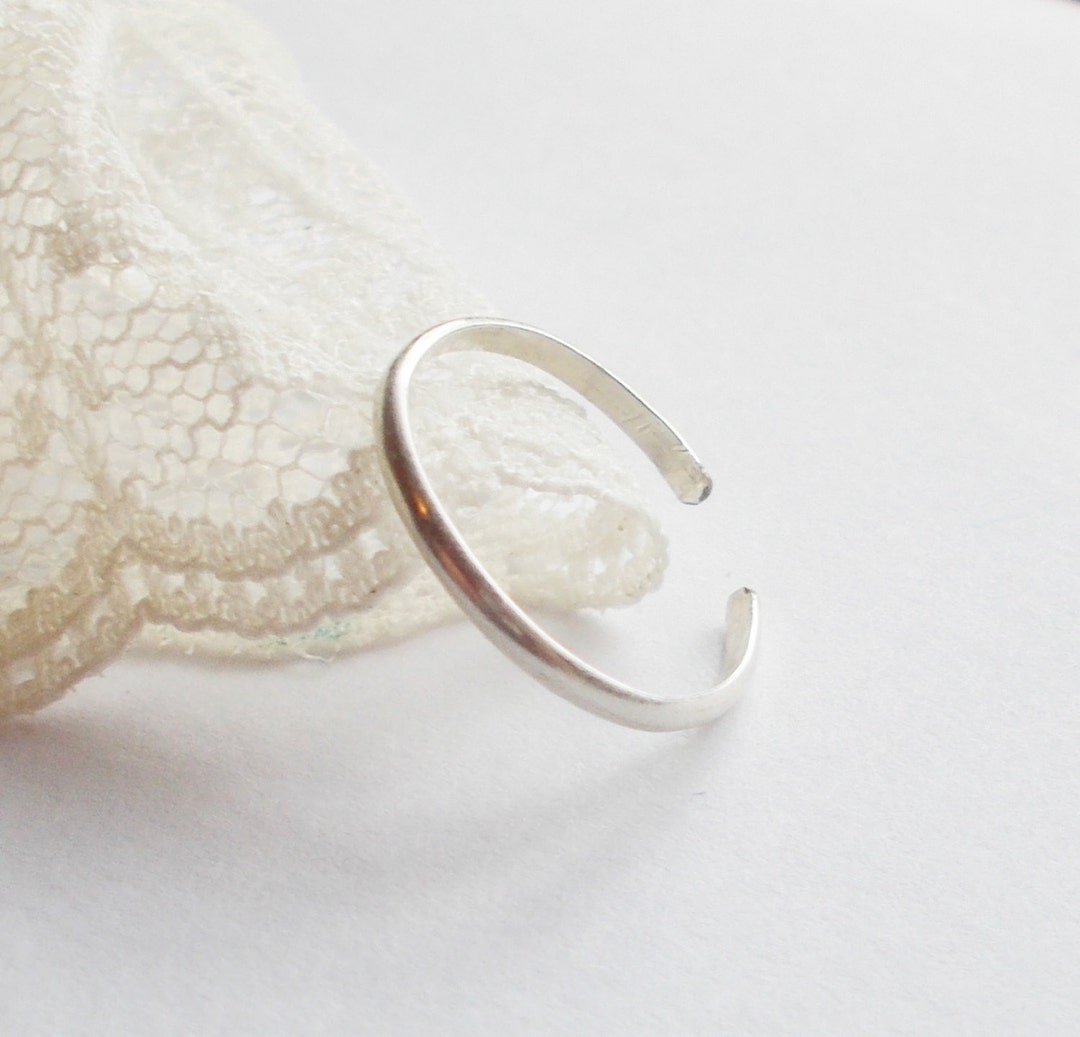 Adjustable Sterling Silver Toe Ring Simple Toe Ring - Etsy