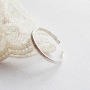 Adjustable Sterling Silver Toe Ring Simple Toe Ring | Etsy