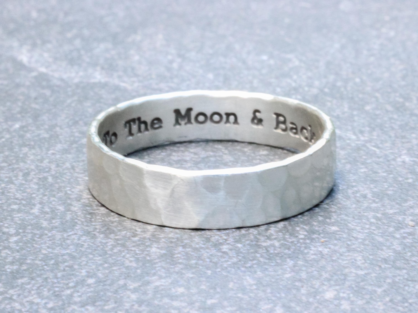 Hidden Message Ring // Hammered Sterling Silver Ring // 5mm Men’s ...