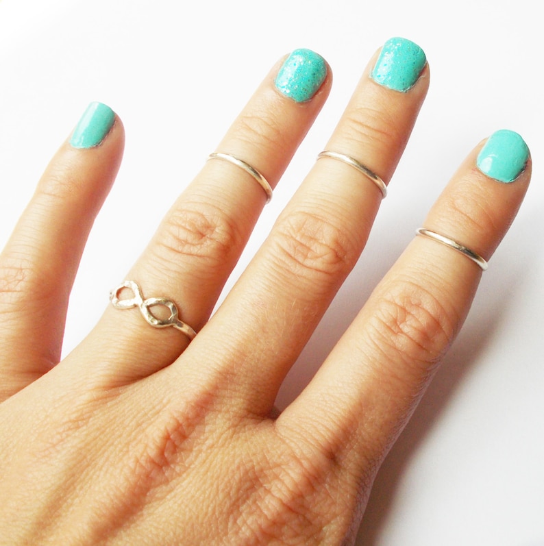 Any Size .925 Sterling Silver Knuckle Rings // Stackable // - Etsy