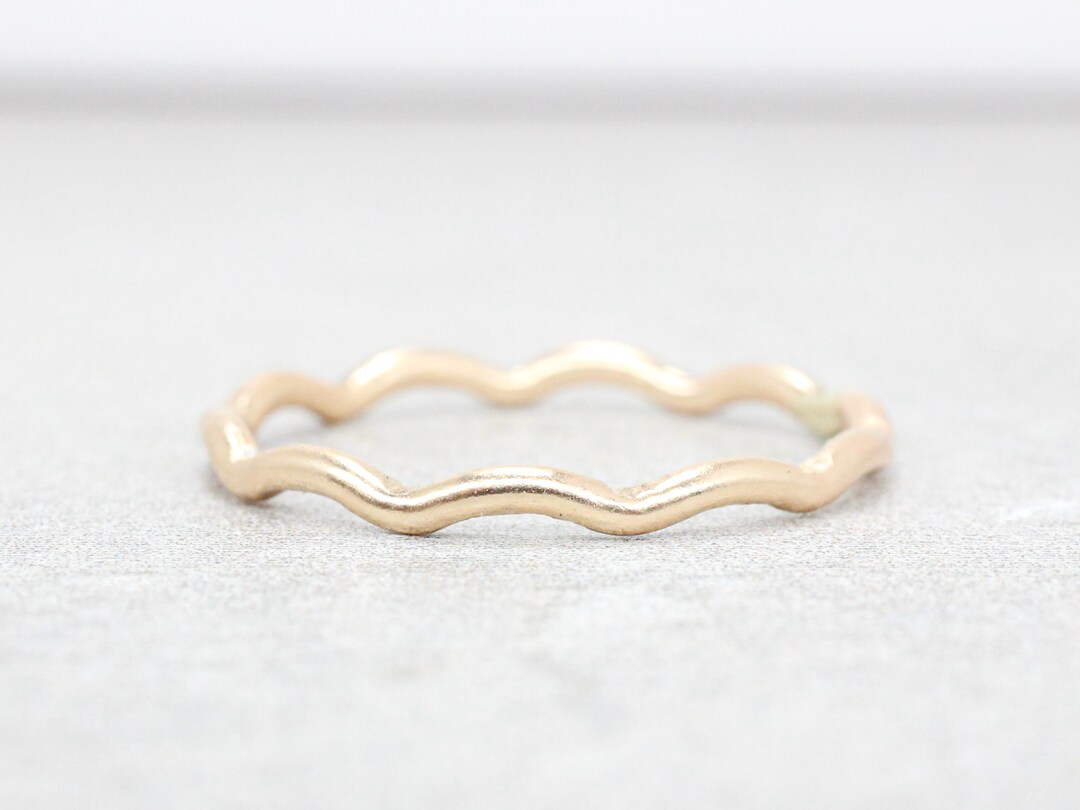 Wavy Stacking Ring: Sterling Silver, Gold, or Rose Gold Filled - Etsy