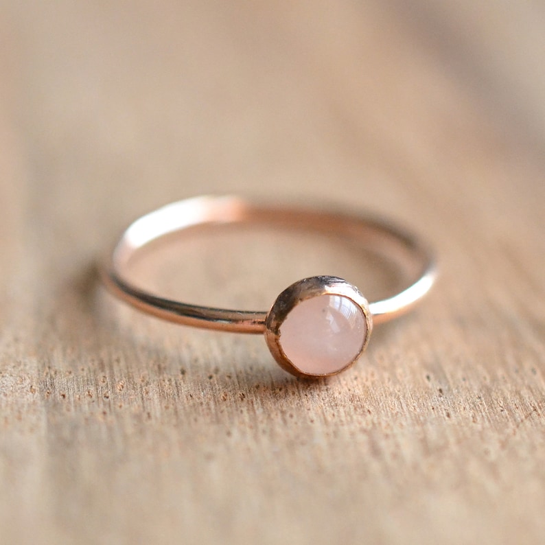 Rose Quartz Ring // Rose Gold Rose Quartz Ring // Rose Gold | Etsy