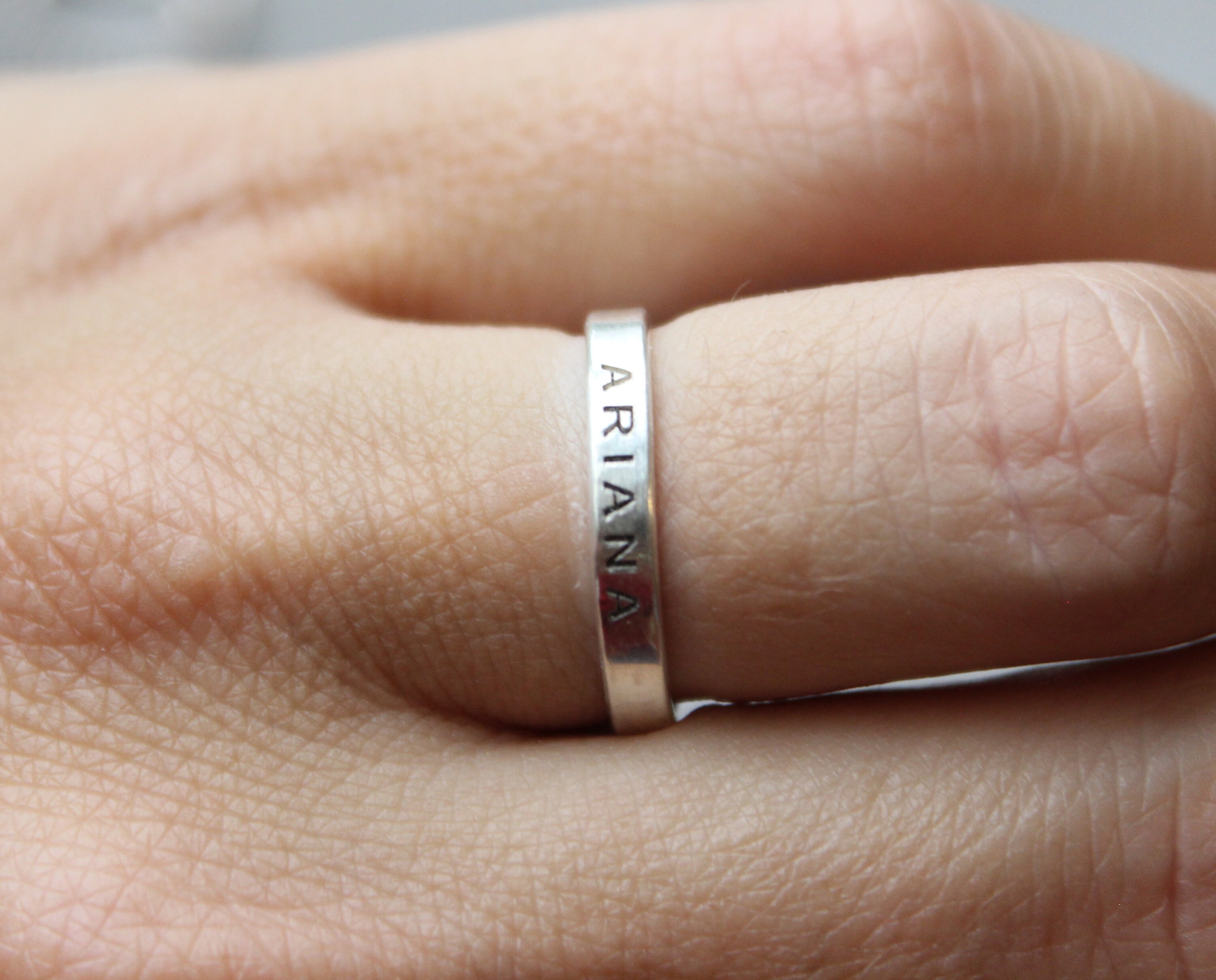 Sterling Silver Name Ring Personalized Ring Custom - Etsy Ireland