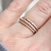 Silver Gold and Rose Gold Stackable Rings // Set of 3 Simple Sterling ...