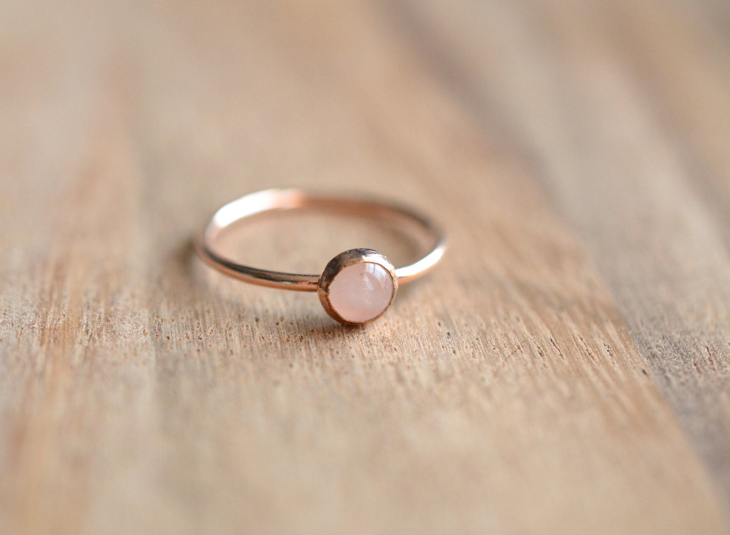 Rose Quartz Ring // Rose Gold Rose Quartz Ring // Rose Gold | Etsy