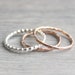 Stacking Rings // Set of 3 Simple Sterling Silver and Rose Gold ...