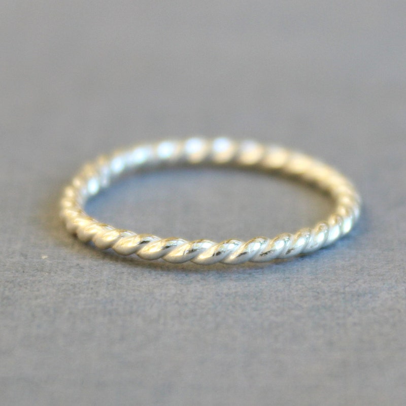 Silver Twisted Ring - Etsy