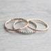 Silver Gold and Rose Gold Stackable Rings // Set of 3 Simple Sterling ...