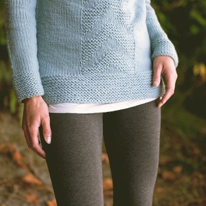 KNITTING PATTERN | Antrorse Pullover - Cozy Aran Sweater Funnel Button Neck Modern Chevron Arrow ...