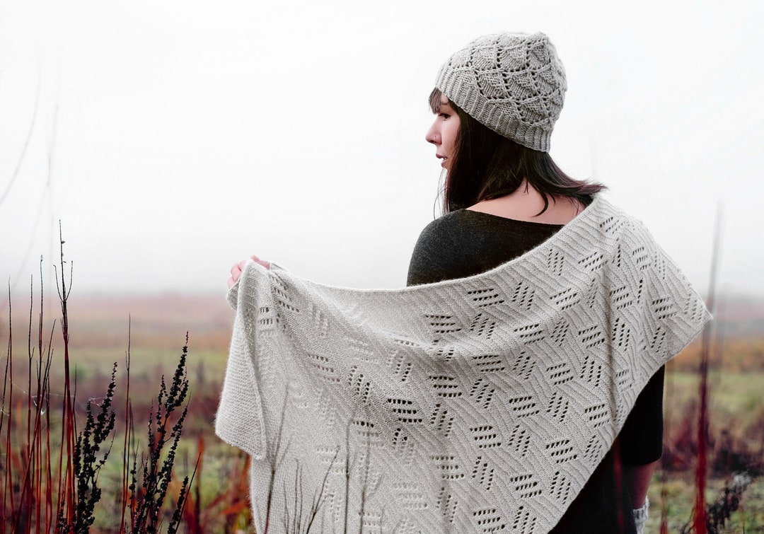 KNITTING PATTERN | Valley of the Moon - Textured Shawl Asymmetrical ...