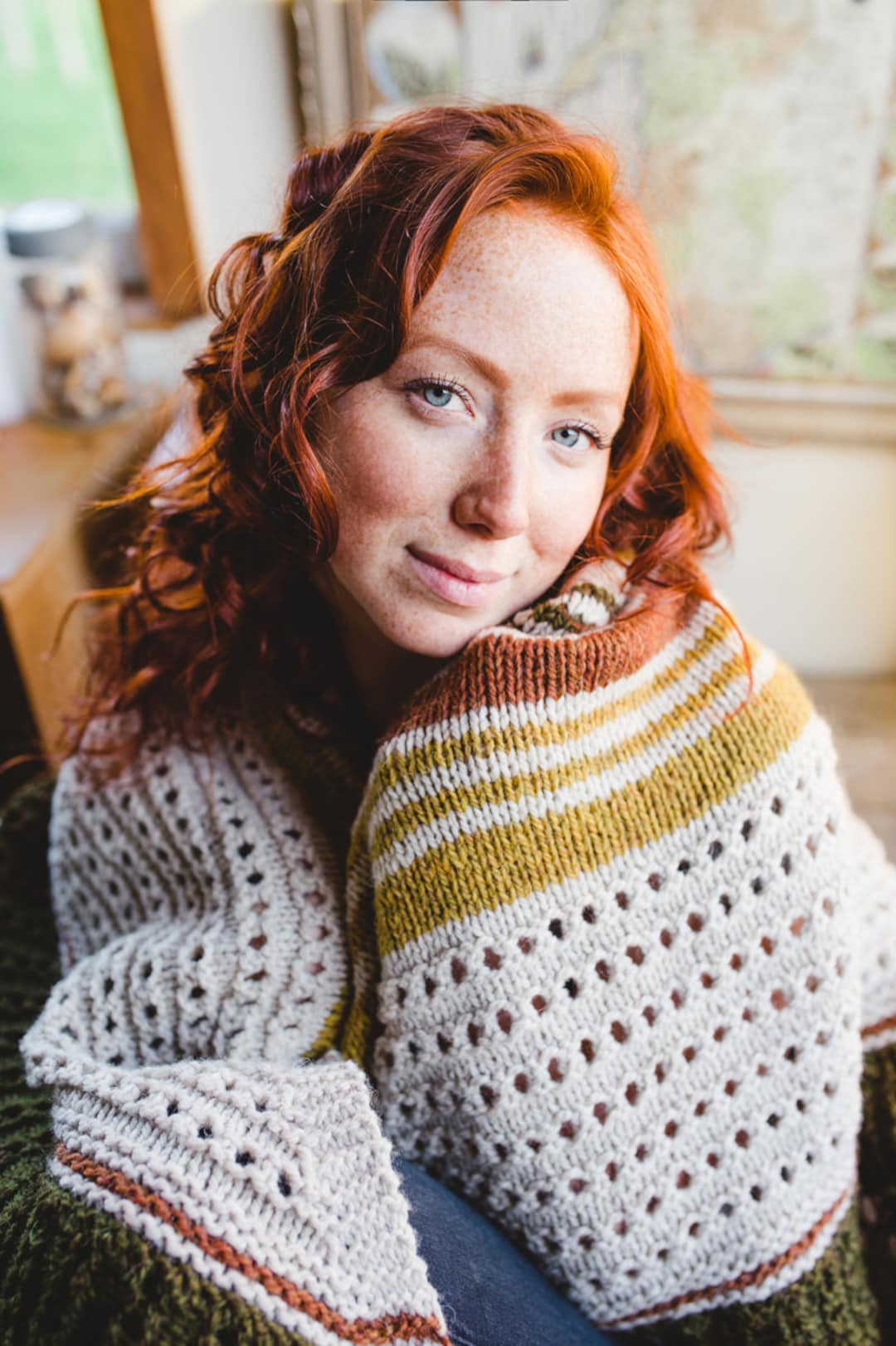 KNITTING PATTERN | Hudson - Triangular Shawl Chunky Striped Scarf ...