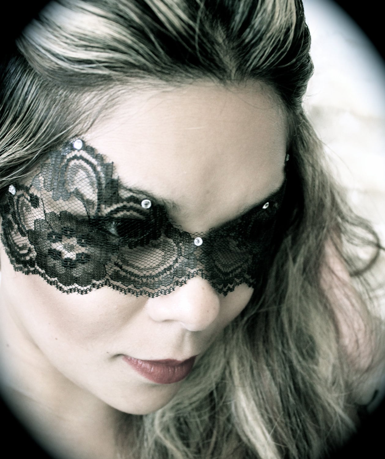 Black Lace Mask No Ties / Catwoman Mask / Boudoir Mask / Mardi Gras ...