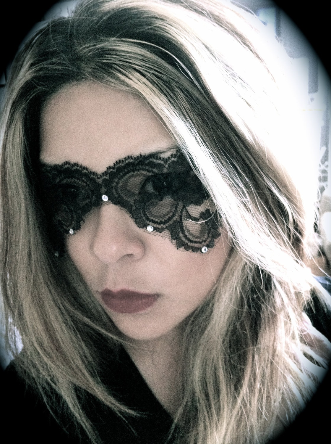 Black Lace Mask No Ties / Catwoman Mask / Boudoir Mask / Mardi Gras ...