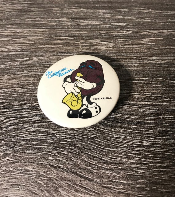 California Raisins 1987 Pinback Button/ Pin Raisin Playing - Etsy