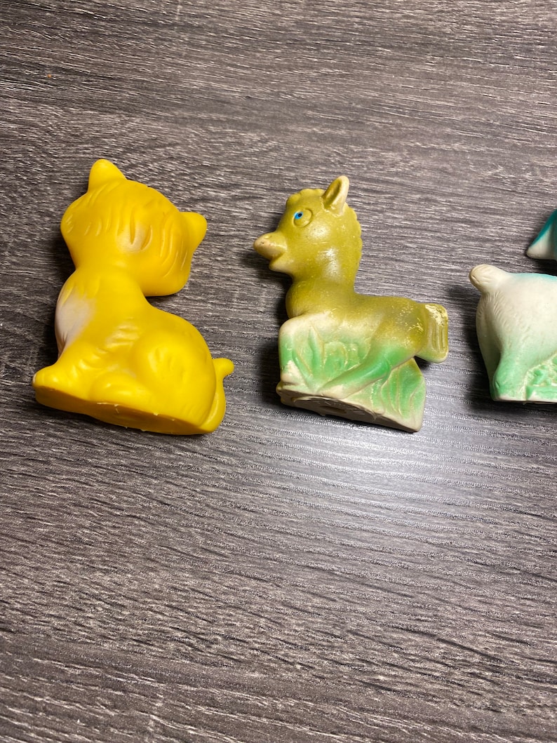 Vintage Rubber Animal Squeak Toys Set of 4: Bunny Rabbit - Etsy