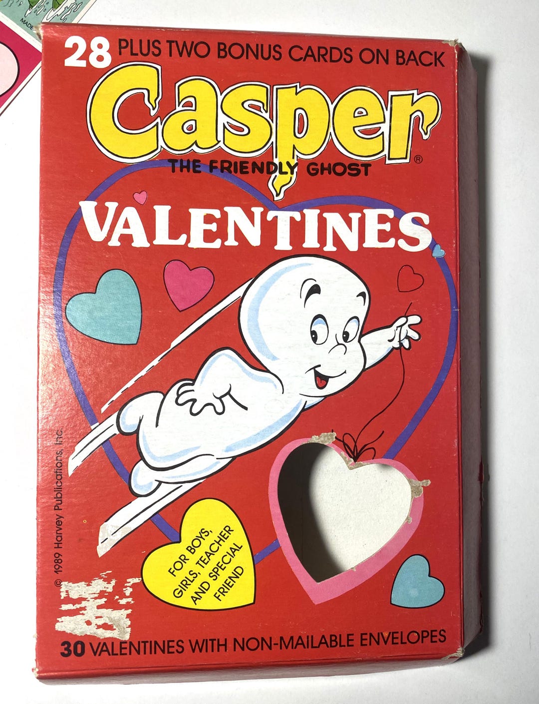 Vintage 1989 Casper the Friendly Ghost Valentines- Partial Box of 16 ...