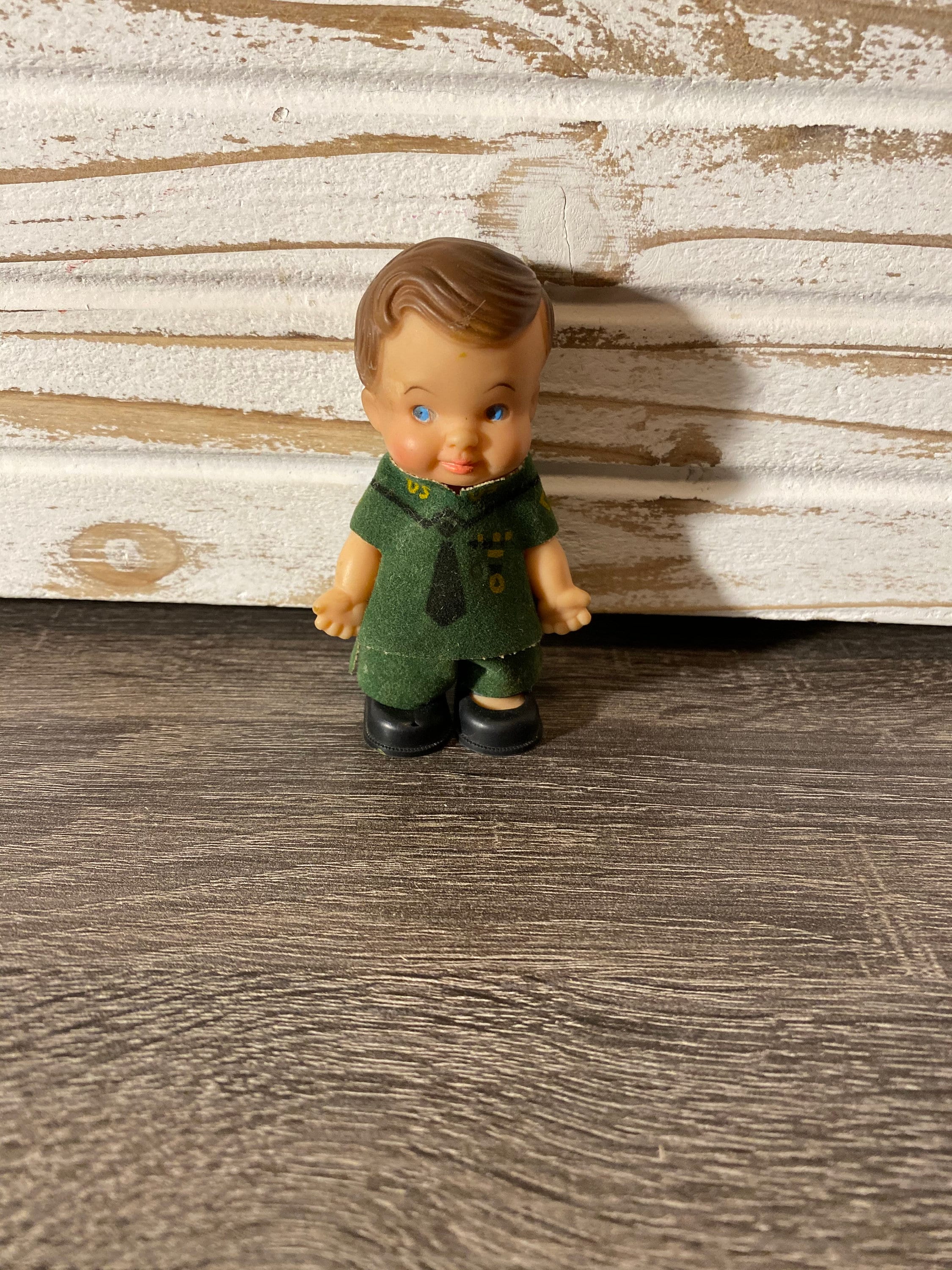 Vintage Pee Wee Soldier Scout Boy in Uniform Rubber Doll 1960s - Etsy