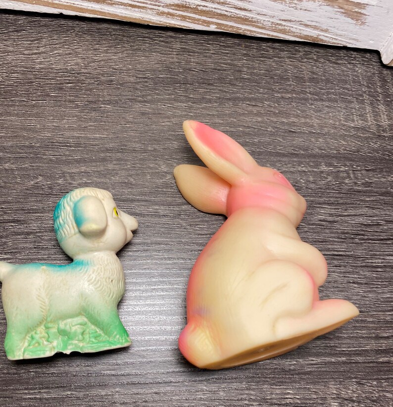 Vintage Rubber Animal Squeak Toys Set of 4: Bunny Rabbit - Etsy