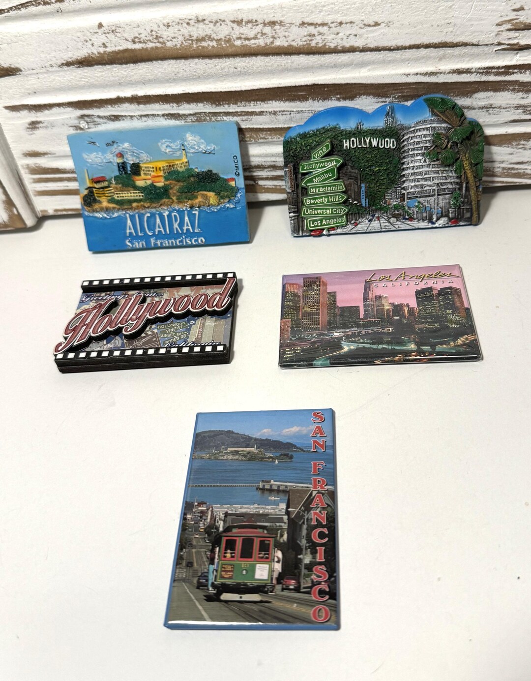 Lot of 5 Vintage California Travel Souvenir Magnets: Alcatraz ...