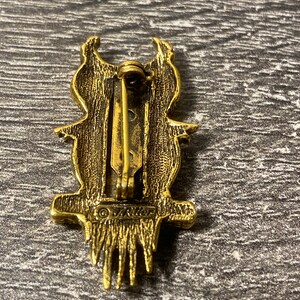 Vintage J. Ritter Signed Owl Pin/brooch- Gold Tone With Turquoise ...