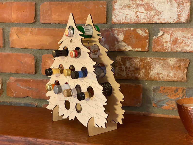 Mini Liquor Bottle Christmas Tree Holiday Display 12 Bottle / - Etsy