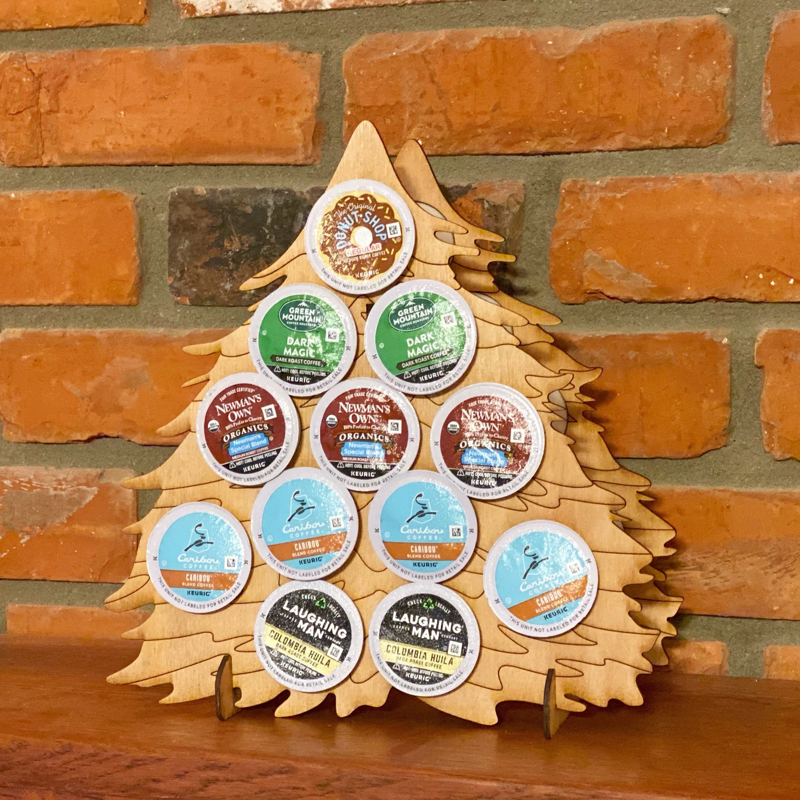Coffee Pod Christmas Tree Holiday Display / Advent Calendar for 1/8 ...