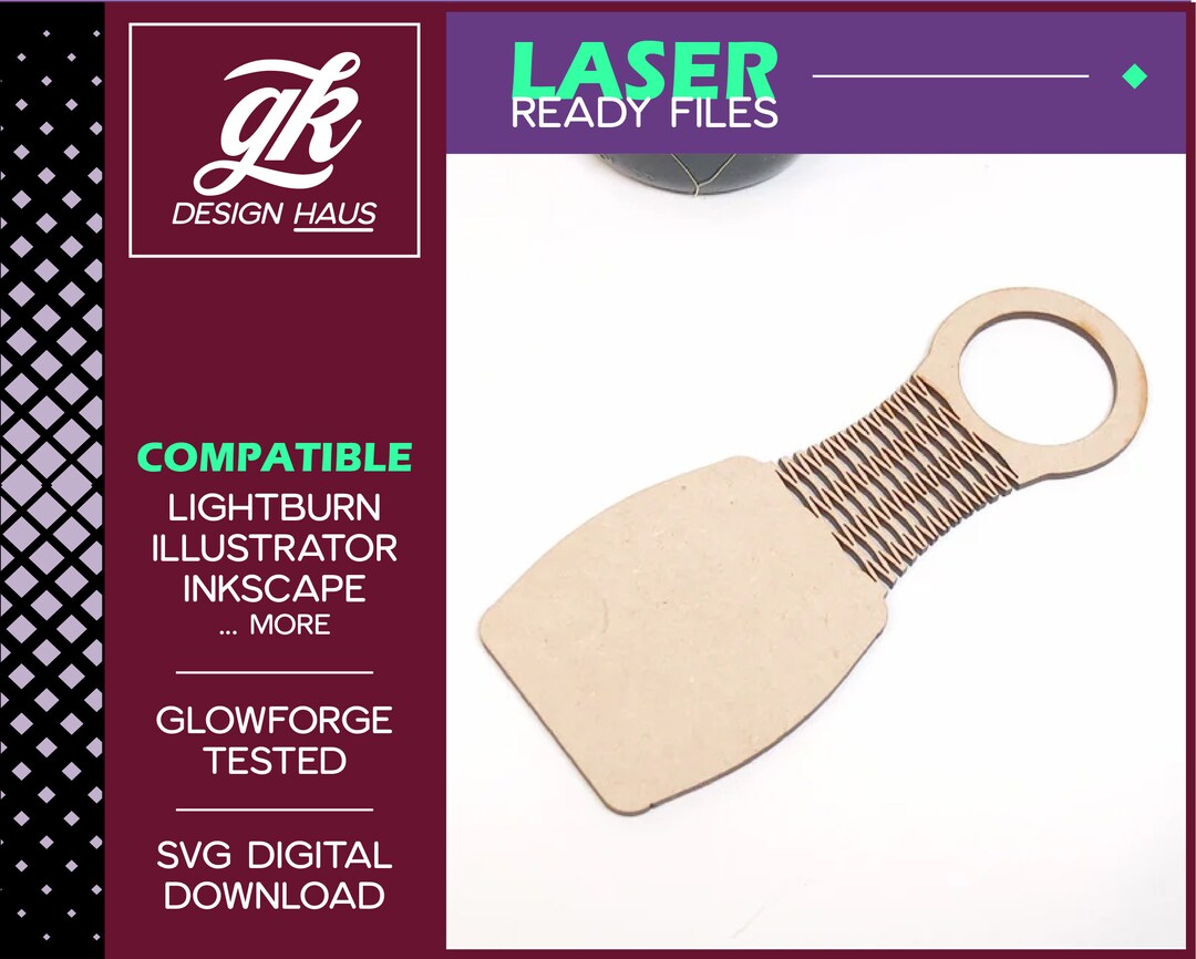 Wine / Bottle Gift Tag With Bracket Design Living Hinge for 1/8" (.12 ...