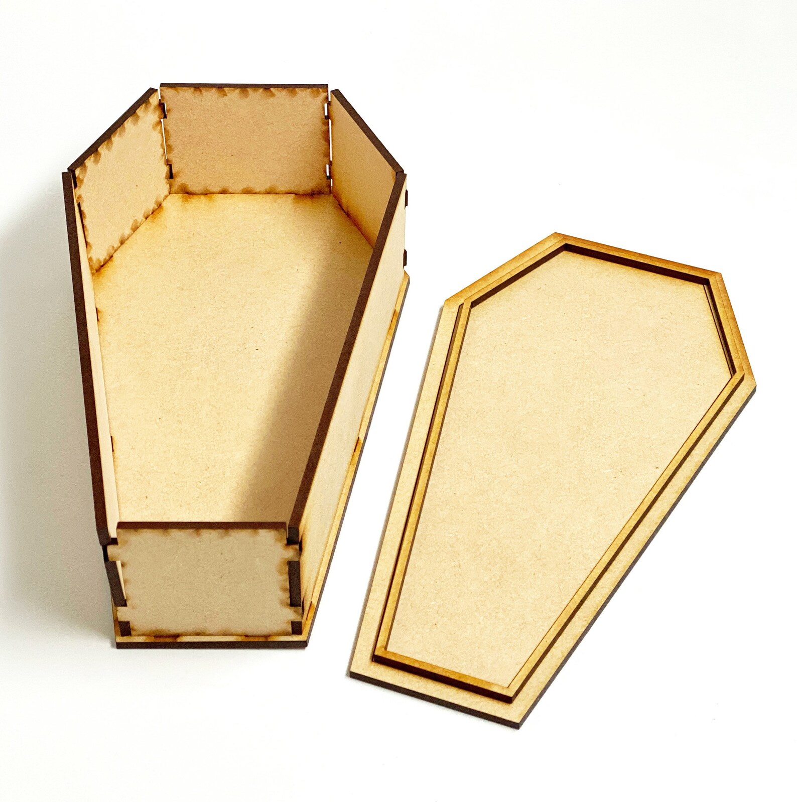 Laser Cut Coffin Shaped Box 8 Inch Size | Pet Funeral, Casket, 30th ...