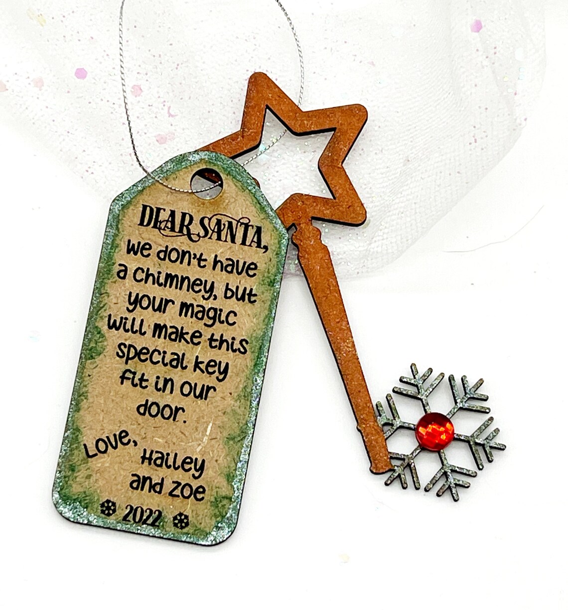 Magic Santa Key Ornament and Message Tag 2022 updated Yearly - Etsy