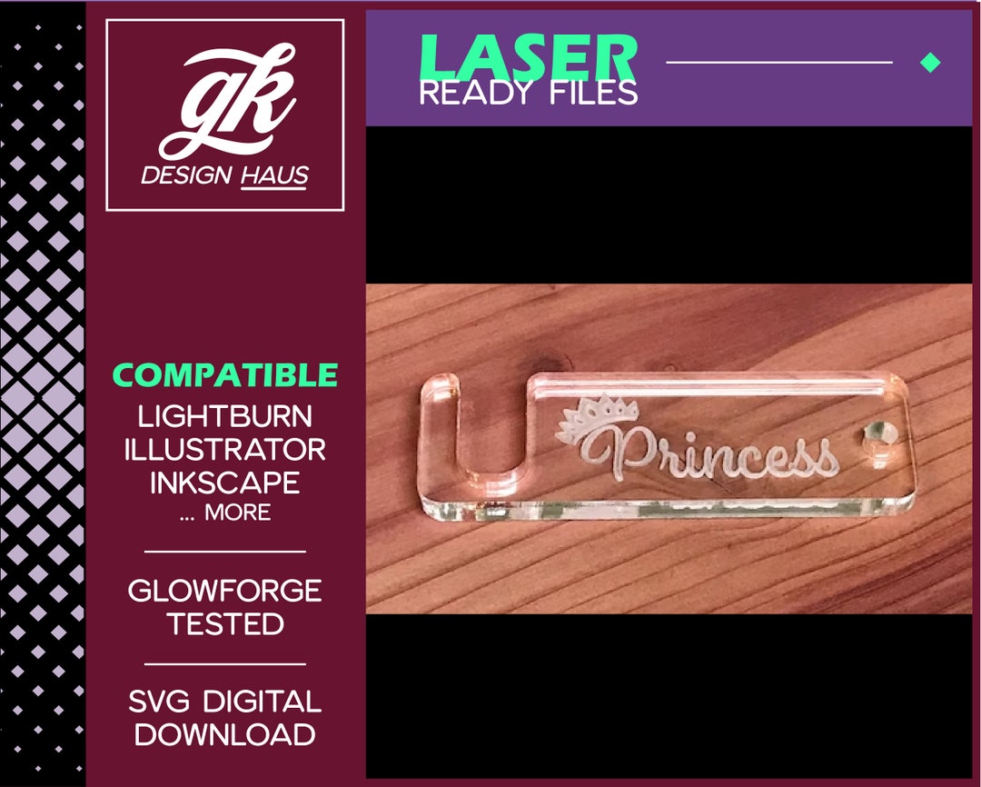 Keychain Phone Stand With Princess Design | 1/4" (.21") Material ...