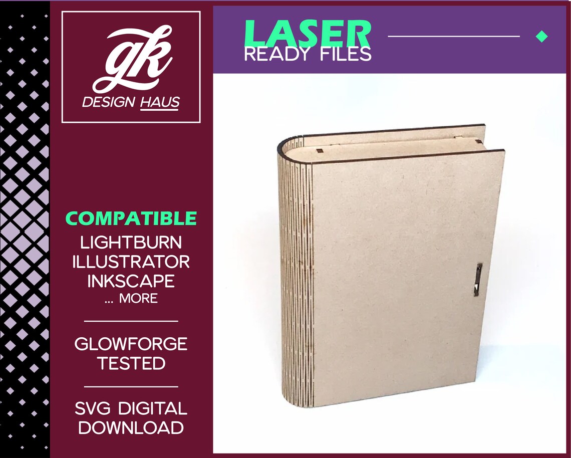 Book Box With Living Hinge Binding and Pinch Clasp - Etsy